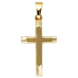 Kreuzanh&auml;nger Jobo "Anh&auml;nger Kreuz Goldkreuz 20 mm", gelbgold 333, Schmuckanh&auml;nger, Damen, Gelbgold 333, 333 Gold