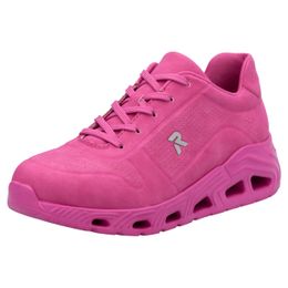 RIEKER SPORT Damen Keilsneaker "Dakota", Gr. 36, pink, Nubuklederimitat, unifarben, Schuhe, Schn&uuml;rschuh, Halbschuh, Freizeitschuh in veganer