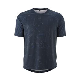 Gonso Herren Radtrikot "Trail Jersey M", blau, Gr. 6XL, 88% Polyester (recycelt), 12% Elasthan, Trikots, Herren Fahrradtrikot kurzarm, l&auml;ssiges