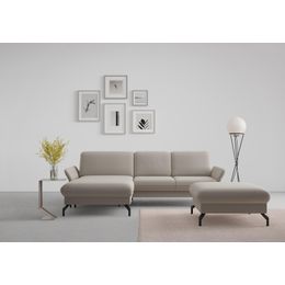 Sit & More Ecksofa SIT & MORE, B:253cm H:84cm T:165cm, braun, Wohnzimmer, Sofas, "Fashion L-Form", wahlweise mit Kopfteilverstellung und Vorziehsitz, motorisch