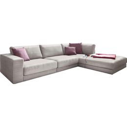 Ecksofa 3C CANDY, B:325cm H:86cm T:222cm, silber, Korpus/Basismaterial: 100% Polyester. Sitzfl&auml;che: 100% Polyester, Wohnzimmer, Sofas, "Enisa II