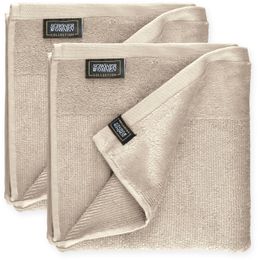 Sch&ouml;ner Wohnen Kollektion Handt&uuml;cher, B:50cm L:100cm, beige, SCH&Ouml;NER WOHNEN-KOLLEKTION, Frottee, Obermaterial: 100% Baumwolle, Badezimmer, Handt&uuml;cher, "Sense", mit