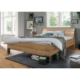 Futonbett Wiemann, B:189cm L:218cm, braun, Betten, "Monaco, 4-fache Liegeh&ouml;henverstellung", mit stilvollem Holzkopfteil, Made in Germany