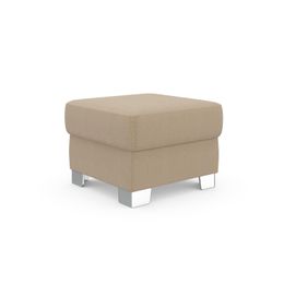 Hocker DOMO collection, B:59cm H:43cm T:59cm, braun, Wohnzimmer, Hocker, "Anzio", wahlweise mit Federkern