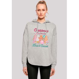 F4NT4STIC Damen Kapuzenpullover "Weihnachten Dont Count Candy", grau, Gr. XS, Obermaterial: 100% Baumwolle, Pullover, Premium Qualit&auml;t,