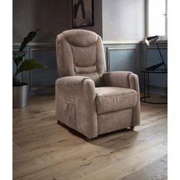 Sit & More TV-Sessel SIT & MORE, B:76cm H:115cm T:78cm, grau, NaturLEDER (echtes Rindsleder);Luxus-Microfaser (100% Polyester);Luxus-Kunstleder, Sessel,