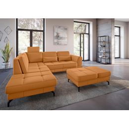 Sit & More Ecksofa SIT & MORE, B:258cm H:84cm T:226cm, gelb, Wohnzimmer, Sofas, "Bendigo L-Form", inklusive Sitztiefenverstellung, Bodenfreiheit 12 cm, in 2