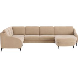 Sit & More Wohnlandschaft SIT & MORE, B:372cm H:90cm T:227cm, braun, 100% Polyester, Sofas, "Soul U-Form", wahlweise mit Bettfunktion und Schubkasten