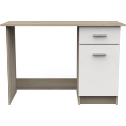 Schreibtisch Demeyere Group, B:108,4cm H:75cm T:44,8cm, wei&szlig;, B&uuml;ro, Tische, "Osiris", Schreibtisch 1Turig 1 Schublade