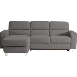 Ecksofa Alina, B:264cm H:90cm T:167cm, grau, Struktur TTA (100% Polyester), Wohnzimmer, Sofas