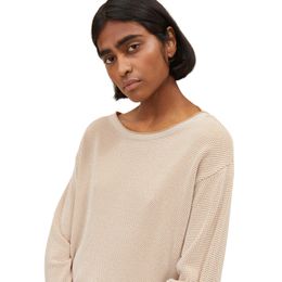 Tom Tailor Damen Strickpullover, beige, Gr. XS, Strukturmuster, Strick, Obermaterial: 100% Baumwolle, Pullover, mit modischer Struktur