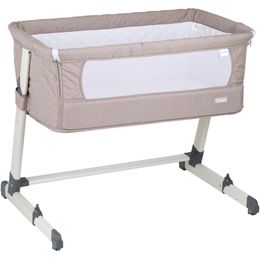BABYGO Baby Beistellbett "Together, beige", beige, Aluminium, Kunststoff, Polyester, Babybetten, faltbar
