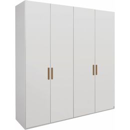 Dreht&uuml;renschrank Rauch, B:200cm H:223cm T:61cm, wei&szlig;, Holzwerkstoff, Schr&auml;nke, "Your Joyce", mit Massivholzgriffen