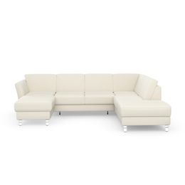 Sit & More Wohnlandschaft SIT & MORE, B:303cm H:87cm T:213cm, beige, Sofas, "Visby U-Form", Wahlweise mit Bettfunktion und Stauraum, frei im Raum stellbar