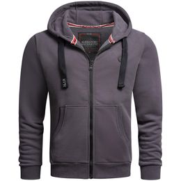 Herren Sweatjacke "ASLomborio", grau, Gr. S, Alessandro Salvarini, Obermaterial: 65% Baumwolle, 35% Polyester, Sweatjacken, warme Kapuzenjacke