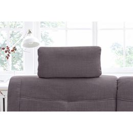 Sit & More Kopfst&uuml;tze SIT & MORE, B:50cm H:25cm T:10cm, grau, Luxus-Microfaser (100% Polyester);Struktur (100% Polyester);Luxus-Microfaser ALTARA NUBUCK (100%