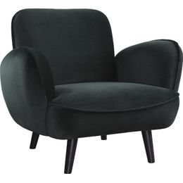 Sessel, B:88cm H:84cm T:86cm, gr&uuml;n, ATLANTIC HOME COLLECTION, Wohnzimmer, Sessel, "Ben", mit Wellenunterfederung, Massivholzf&uuml;&szlig;e, frei im Raum