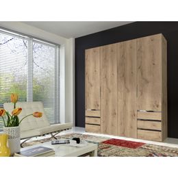 Kleiderschrank wimex, B:200cm H:216cm T:58cm, braun, Schlafzimmer, Schr&auml;nke, "Level by fresh to go", mit Schubladen