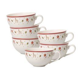 Villeroy & Boch VILLEROY & BOCH Tasse "Milchkaffeetassen Toy's Delight 260 ml 6er Set bunt", 6,6cm, 260ml, 6, bunt, Trinkgef&auml;&szlig;e, Mikrowellengeeignet