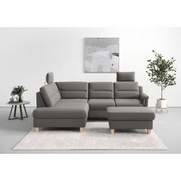 Sit & More Ecksofa SIT & MORE, B:251cm H:90cm T:187cm, braun, Wohnzimmer, Sofas, "Far&ouml; L-Form", inklusive Federkern, wahlweise mit Bettfunktion und Bettkasten