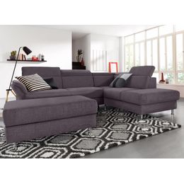 Sit & More Ecksofa SIT & MORE, B:269cm H:97cm T:228cm, grau, Struktur fein ( 100% Polyester);Struktur (100% Polyester);Struktur grob ( 100% Polypropylen),