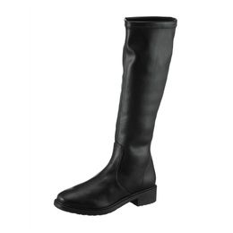 Heine Damen Stiefel, Gr. 38, schwarz, Synthetik, Schuhe
