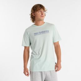 New Balance Herren Laufshirt "Heathertech Athletic Gear T-Shirt"clay ash (31, Gr. L, Obermaterial: 65% Polyester, 35% Baumwolle, Shirts