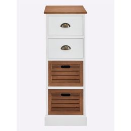Kommode, B:35cm H:90,5cm T:30cm, wei&szlig;, Sideboards