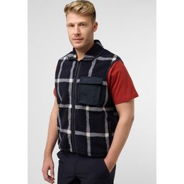 Jack Wolfskin Herren Fleeceweste "FELSLICHT CHECK VEST M", blau, Gr. XL, Obermaterial: 100% Polyester; Kontrast: 100% Polyamid ; Futter: 100%