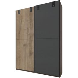 Schwebet&uuml;renschrank wimex, B:135cm H:198cm T:64cm, grau, Schr&auml;nke, "Cardiff"
