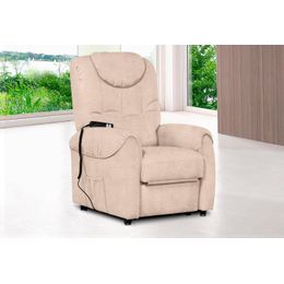 Sit & More TV-Sessel SIT & MORE, B:75cm H:110cm T:92cm, beige, Kunstleder SOFTLUX;Luxus-Microfaser ALTARA NUBUCK (100% Polyester);Luxus-Microfaser ALTARA NUBUCK