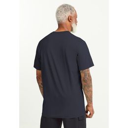 Jack Wolfskin Herren T-Shirt "BRAND T M", blau, Gr. XS, Obermaterial: 100% BAUMWOLLE, Shirts, T-Shirt aus Bio-Baumwolle, hoher Tragekomfort, gro&szlig;er