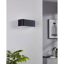 Eglo Wandleuchte "Sania 4 Wandlampe, Wandspot, Aluminium, Up and Down Leuchte, Flurlampe", 1, H: 8cm, 1 Stk., schwarz, Kinderzimmer, Leuchten,