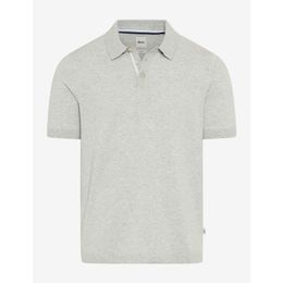 Brax Herren Polo Style PASCAL platin, hellgrau, Gr. L