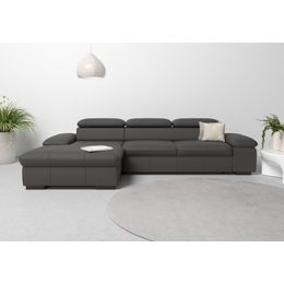 Ecksofa Home Affaire, B:286cm H:73cm T:174cm, braun, Luxus-Microfaser Lederoptik (100% Polyester);Luxus-Microfaser ALTARA NUBUCK (100%