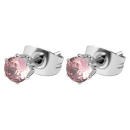 Adelia&acute;s ADELIA ́S Damen Paar Ohrh&auml;nger "Damen Ohrringe &ndash; Ohrstecker aus Edelstahl mit Zirkonia"silber, Edelstahl, Ohrringe, Ideal als Geschenk f&uuml;r besondere