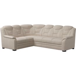 Ecksofa COTTA, B:263cm H:99cm T:211cm, beige, 100% Polyester, Wohnzimmer, Sofas, "Marcus L-Form", wahlweise mit Bettfunktion & Stauraum