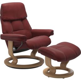 Relaxsessel stressless, B:74cm H:97cm T:74cm, rot, Leder PALOMA: Paloma ist ein durchgef&auml;rbtes Semianilin-M&ouml;belleder mit nat&uuml;rlicher Narbung. Es