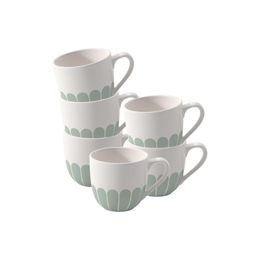 Villeroy & Boch VILLEROY & BOCH Espressotasse "Espressotassen Fleur Couleur 70 ml 6er Set", &Oslash; 8,5cm x 6cm, 70ml, 6, gr&uuml;n, Trinkgef&auml;&szlig;e, Sp&uuml;lmaschinenfest,