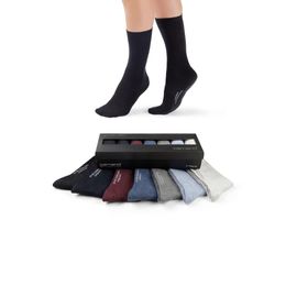 Camano Damen Socken "Sockenbox 7er Pack", Gr. 35, grau, 80% Baumwolle, 17% Polyamid, 3% Elasthan, uni, Socken