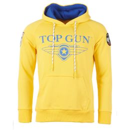 Top Gun Herren Kapuzenpullover "Destroyer TG20193012", gelb, Gr. S, Obermaterial: 65% Baumwolle, 35% Polyester, Pullover