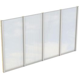 Skan Holz Carport-Seitenwand SKANHOLZ, B:343cm H:200cm, beige, Holzwerkstoff, Gartenhaus-Seitenw&auml;nde, m. Polycarbonat, freistehend