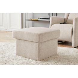 Sit & More Stauraumhocker SIT & MORE, B:60cm H:48cm T:60cm, beige, 100% Polyester, Hocker, "Melissa", klassisches Design, optional in dem mit Wasser zu