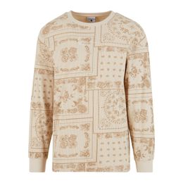 Karl Kani Herren Longsleeve "Karl Kani Signature Paisley Waffle Longsleeve"braun, Gr. XS, 100% Baumwolle, Shirts