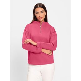 Heine Damen Sweatshirt, pink, Gr. 34, unifarben, 82% Baumwolle, 18% Polyester, Sweatshirts