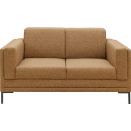 2-Sitzer, B:155cm H:82cm T:90cm, braun, LOOKS by Wolfgang Joop, 100% Polyester, Sofas, "LOOKS VII", klare Linien, edles Design