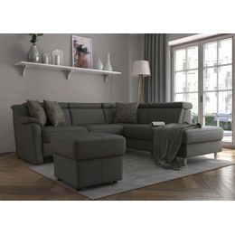 Sit & More Ecksofa SIT & MORE, B:252cm H:84cm T:216cm, grau, Wohnzimmer, Sofas, "Freetown L-Form", inklusive Kopfteilverstellung und komfortablem Federkern