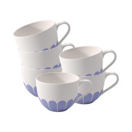 Villeroy & Boch VILLEROY & BOCH Tasse "Kaffeetassen Fleur Couleur 160 ml 6er Set", 6,5cm, 160ml, 6, blau, Trinkgef&auml;&szlig;e, Sp&uuml;lmaschinenfest, Mikrowellensicher