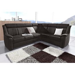 Sit & More Ecksofa SIT & MORE, B:261cm H:98cm T:211cm, schwarz, Altara Nubuck, Luxus-Microfaser (100% Polyester;PRIMABELLE-Microfaser, Luxus-Microfaser (100%