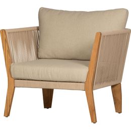 Armlehnstuhl Woood, B:88cm H:70cm T:96cmbeige, natur, Massivholz, Esszimmer, St&uuml;hle